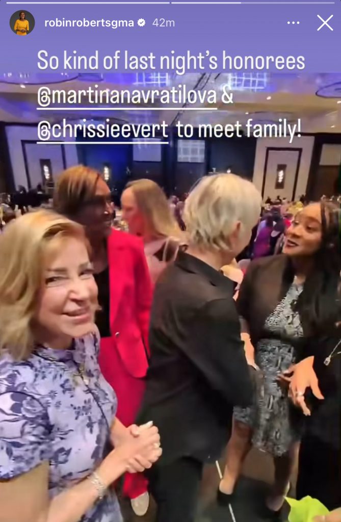 Robin Roberts Chris Evert Martina Navratilova Cancer Survivors